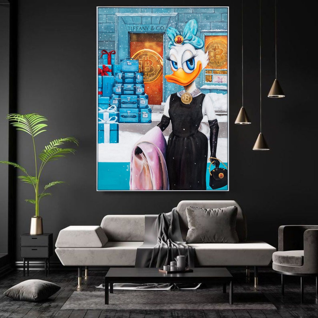 Daisy Duck Gift Bitcoin Art Printable Art Contemporary Art Wall Art ...