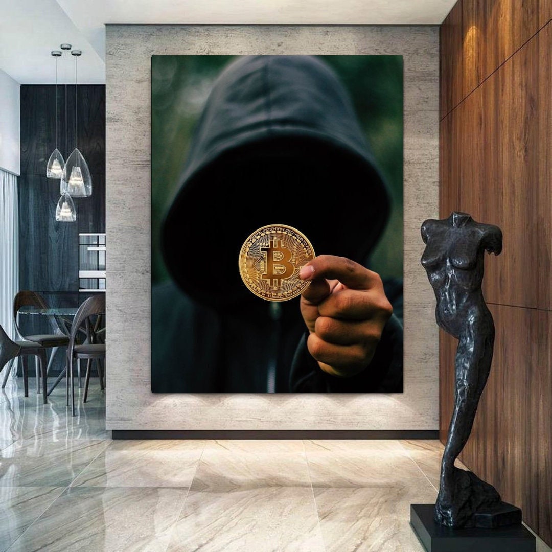 Crypto Art Inspired - Satoshi Nakamoto Bitcoin Home Decoration ...