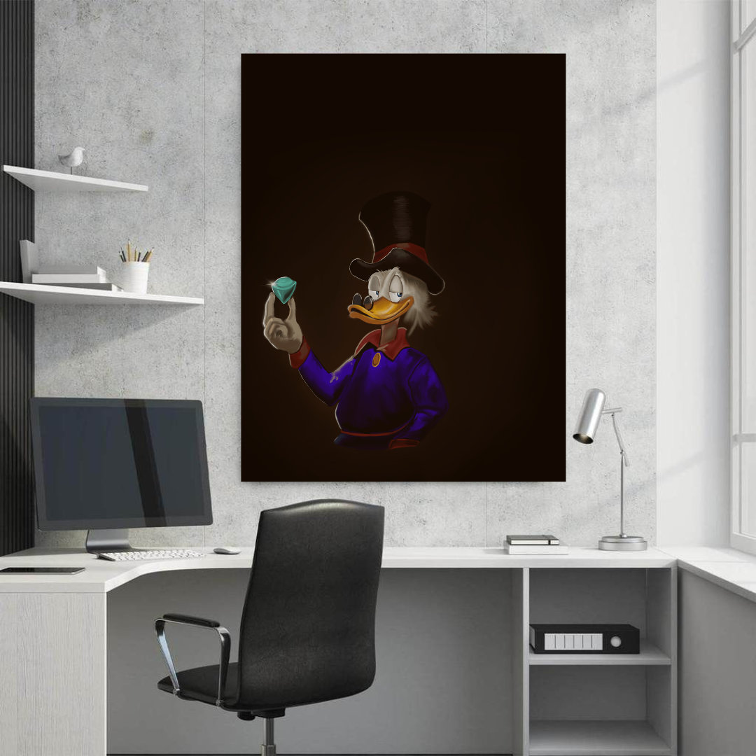 Scrooge Mcduck Preciuous Diamond Printable Art Contemporary Art Wall ...
