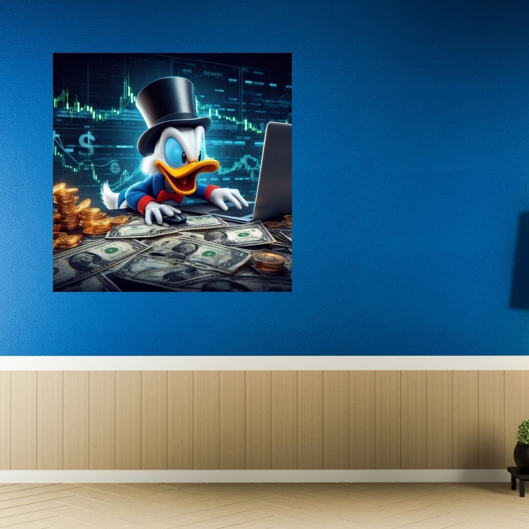 Scrooge Mcduck Forex Trader Gold Dollar Printable Art Contemporary Art ...