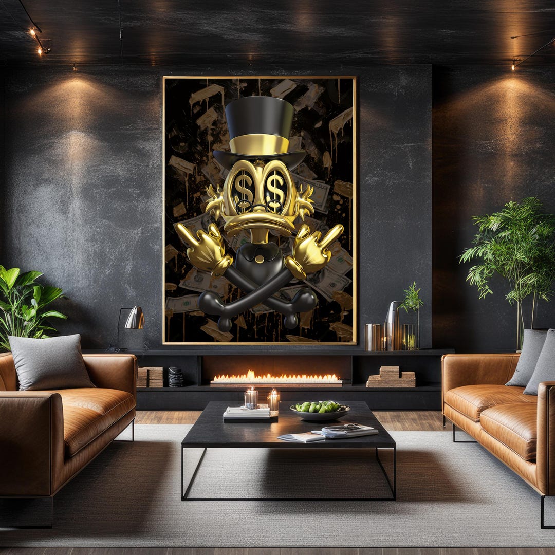 SCROOGE MCDUCK GOLD Dollars - Limited Edition - Get the Large Painting ...