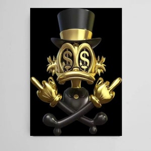 Scrooge Mcduck GOLD & DOLLARS EYES - Printable Art Contemporary Art ...