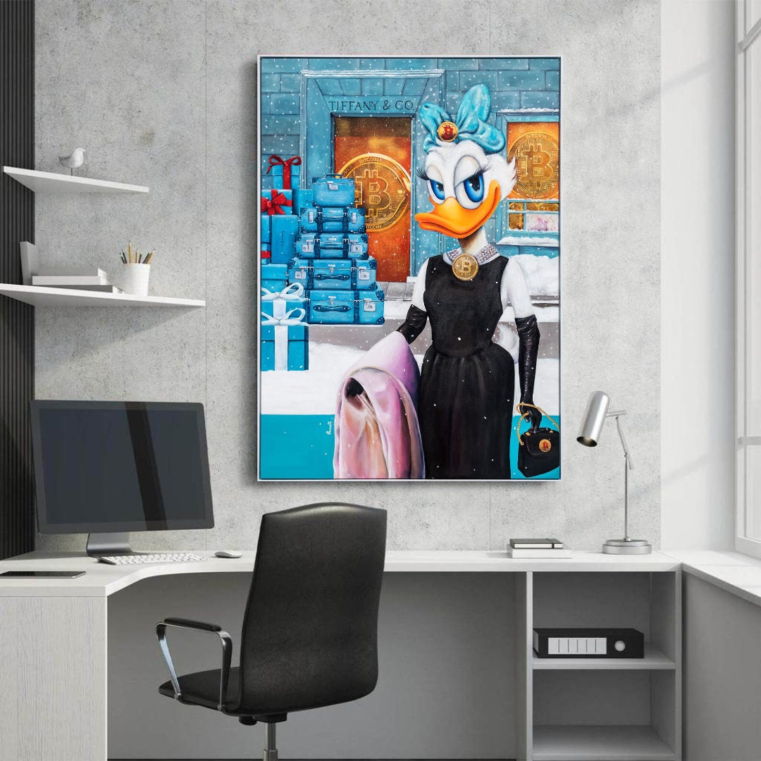 Daisy Duck Gift Bitcoin Art Printable Art Contemporary Art Wall Art ...
