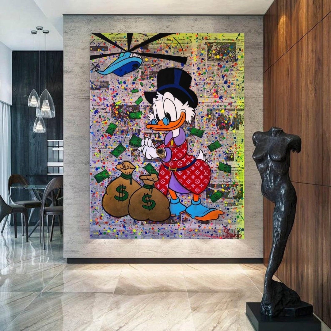 Paperon dè Paperoni art inspired Scrooge Mcduck Quadro da - Etsy Italia