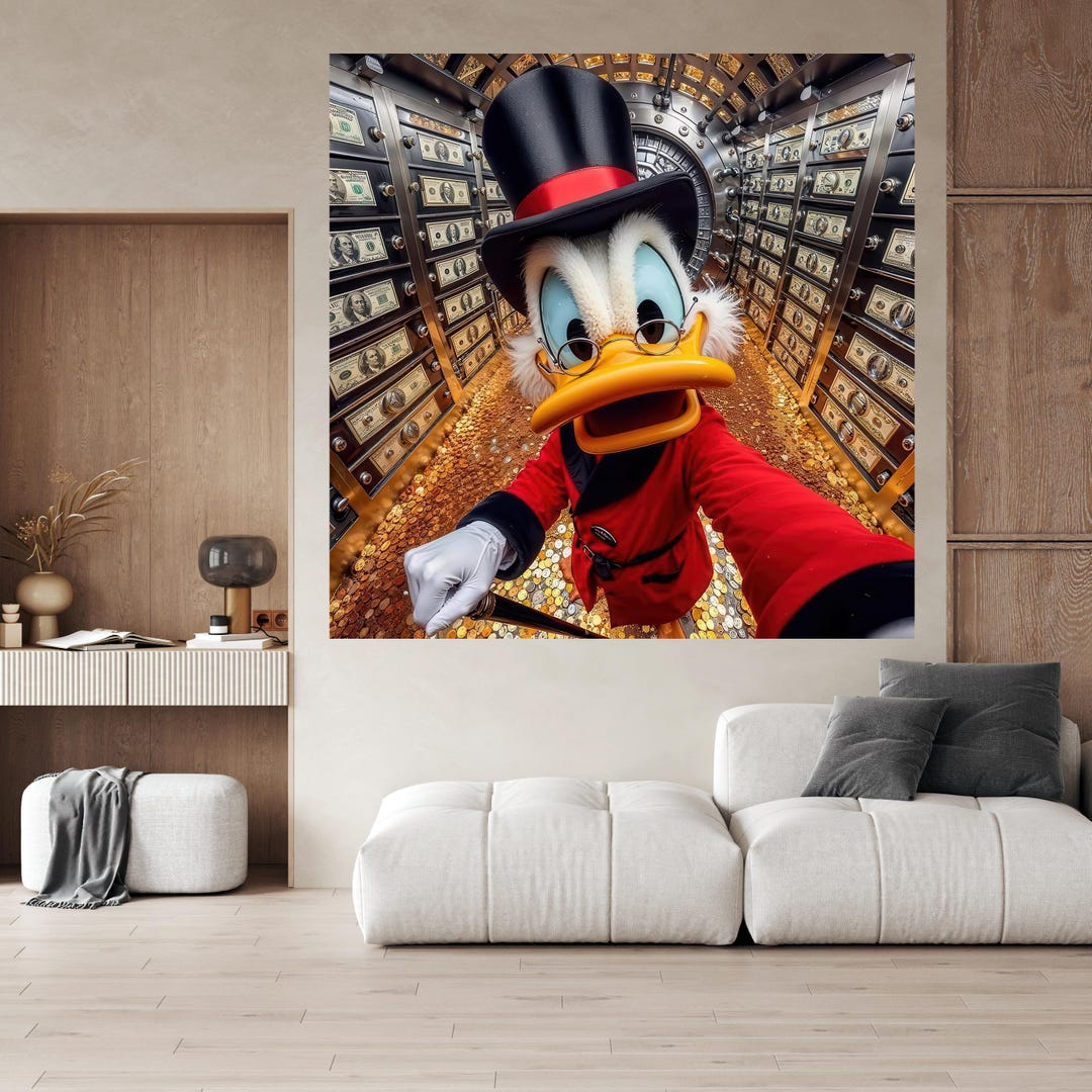 Scrooge Mcduck Safety Deposed - Contemporary Printable Wall Art Office ...