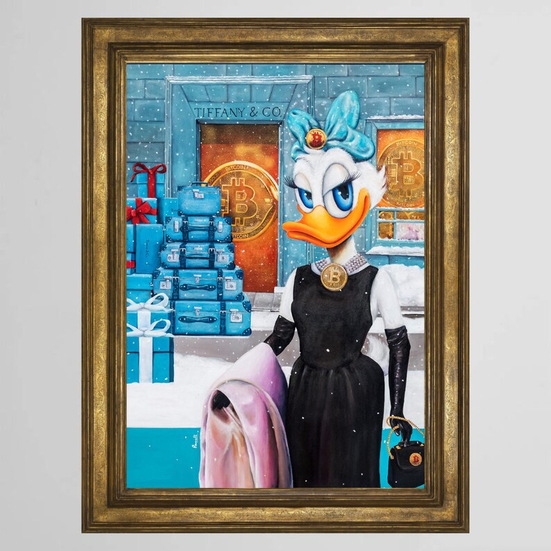 Daisy Duck Gift Bitcoin Art Printable Art Contemporary Art Wall Art ...