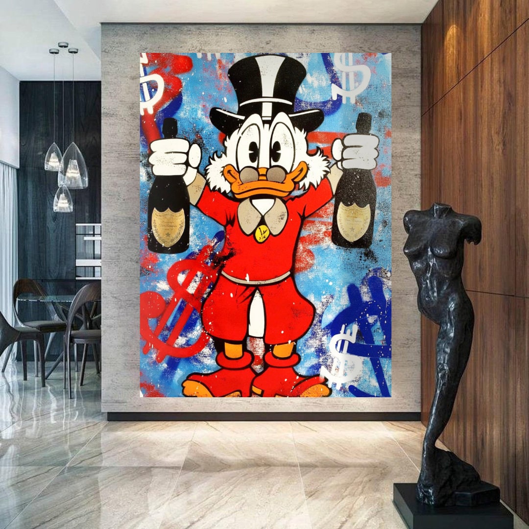 Scrooge Mcduck Art Inspired - Scrooge With Domperignon Contemporary Art ...