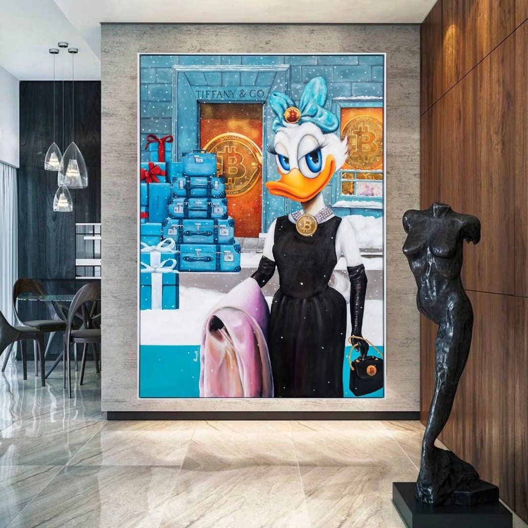 Daisy Duck Gift Bitcoin Art Printable Art Contemporary Art Wall Art ...