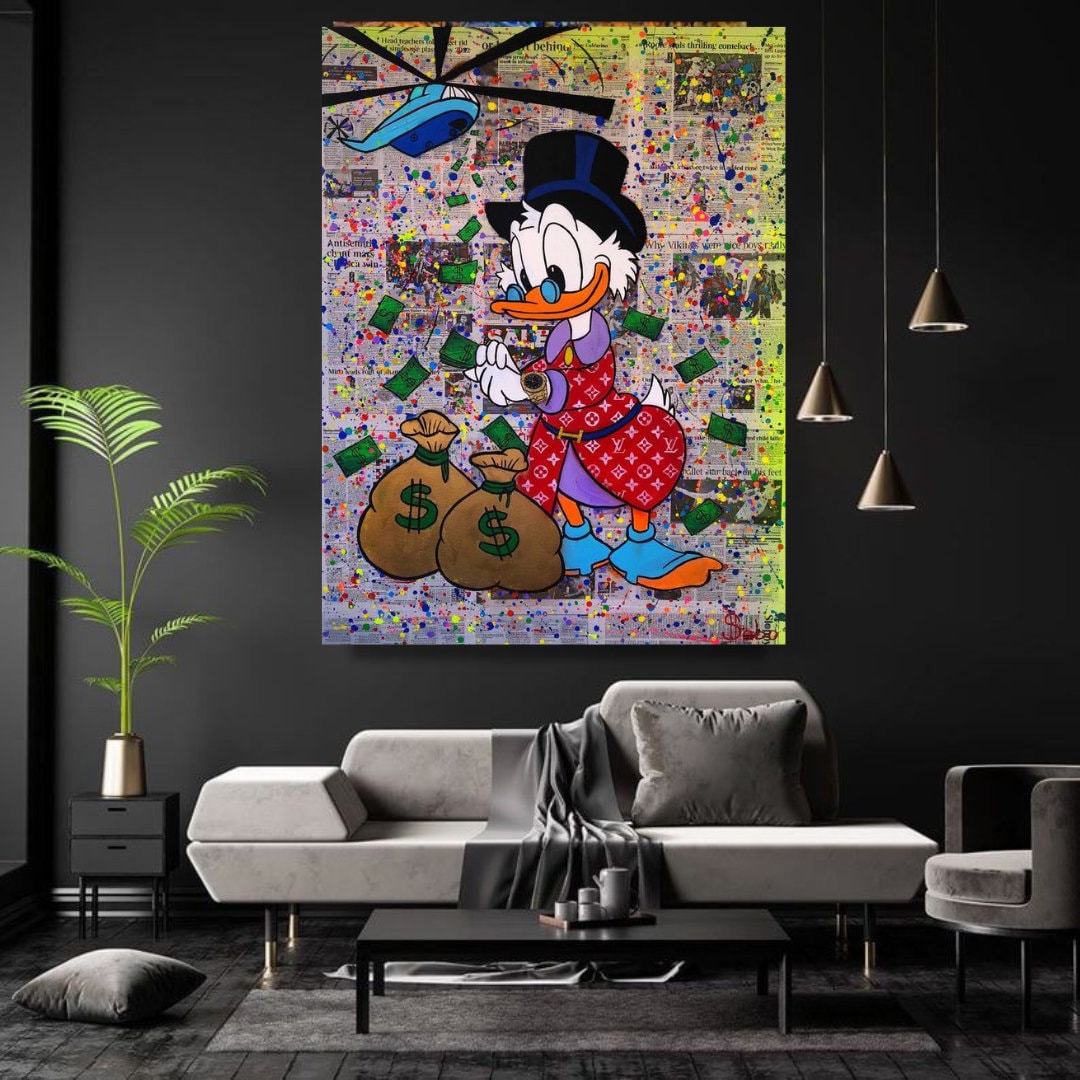 Paperon dè Paperoni art inspired Scrooge Mcduck Quadro da - Etsy Italia