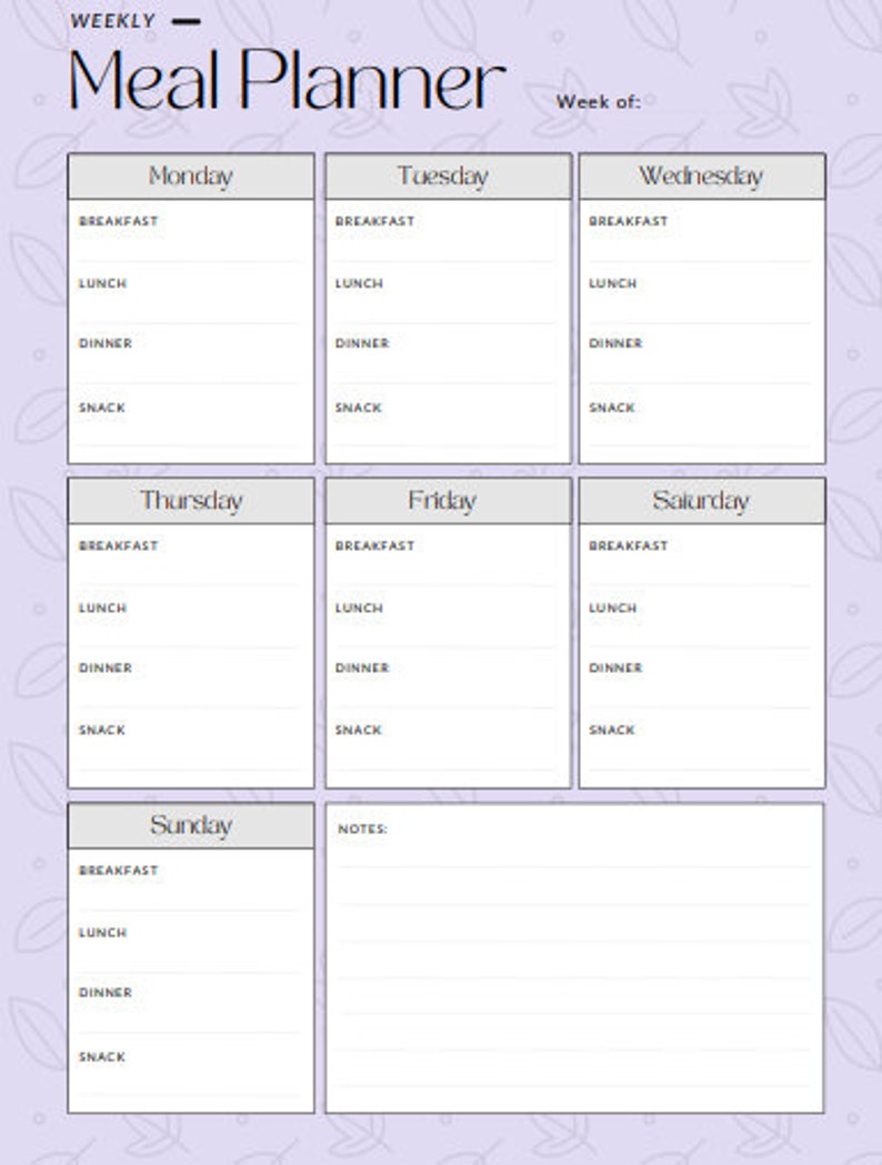 Meal Planning Bundle - Etsy