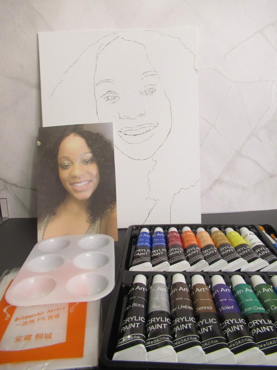 Paint at Home Art Kits/diy Paint Kit/paint and Sip/home Paint Party - Etsy