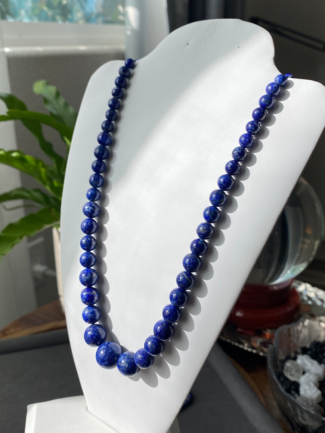 Natural Lazurite Lapis Lazuli Deep Blue Less White Mixed Size Bead ...