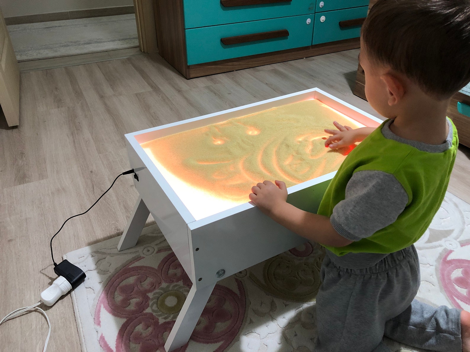 Led Light Table, Activity Sensory Sand Box, Homeschooling,preschool ...