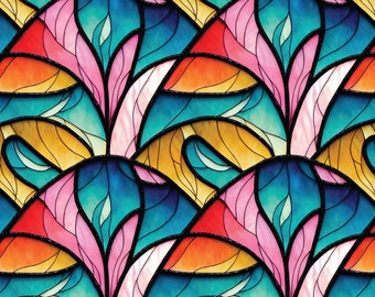 Wrapping Paper Stained Glass - Etsy