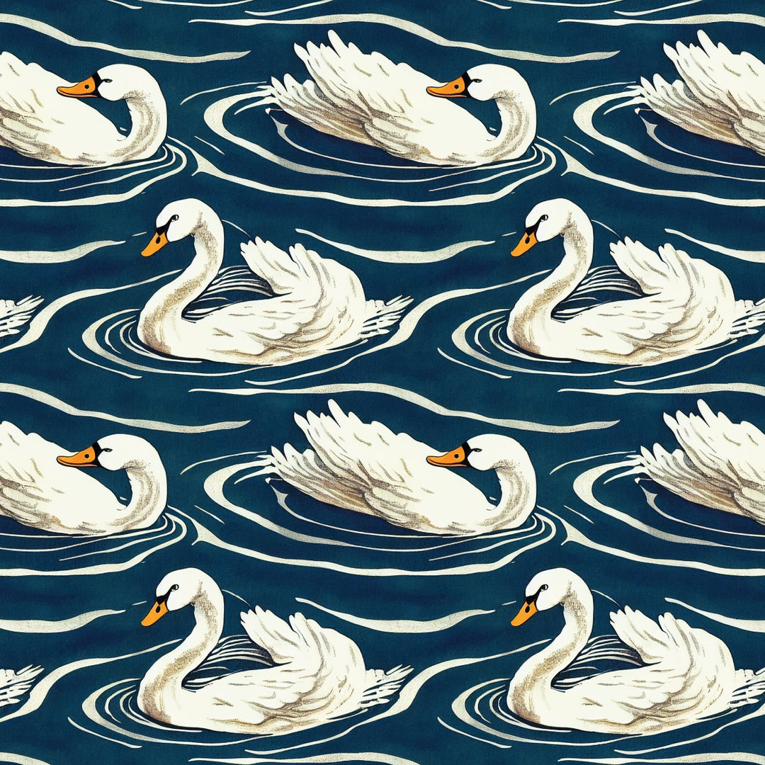 Swan Wrapping Paper - Etsy