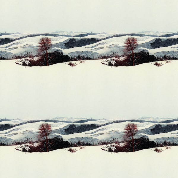 Winter Scene Wrapping Paper - Etsy