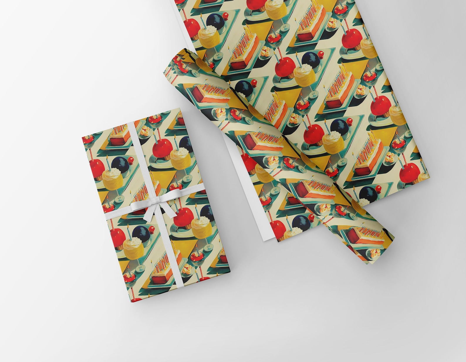 Vintage Wrapping Paper: 1950s Birthday Party - Etsy