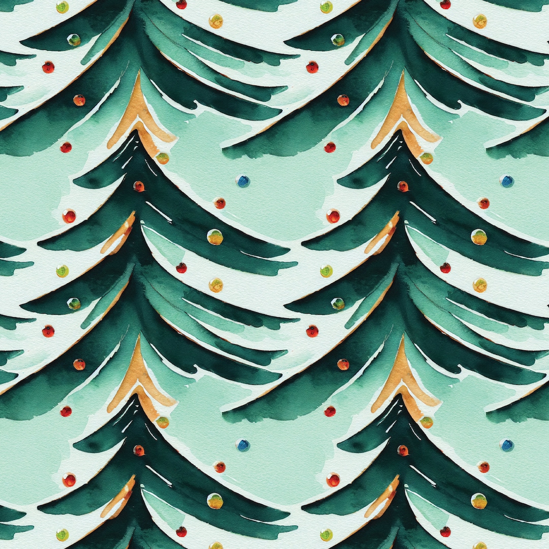Green Wrapping Paper: Christmas Trees - Etsy