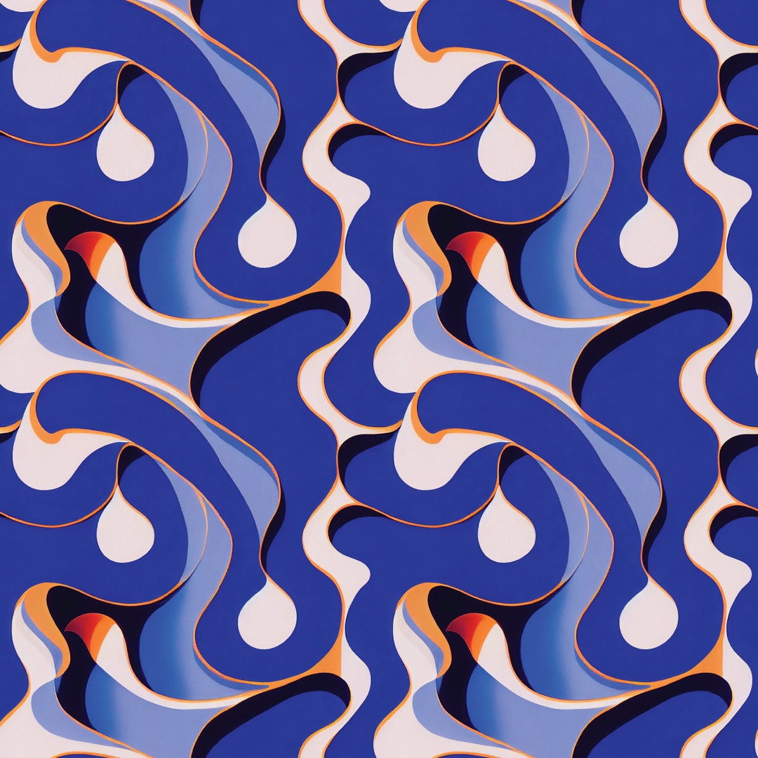 Wrapping Paper: Indigo Swirl - Etsy