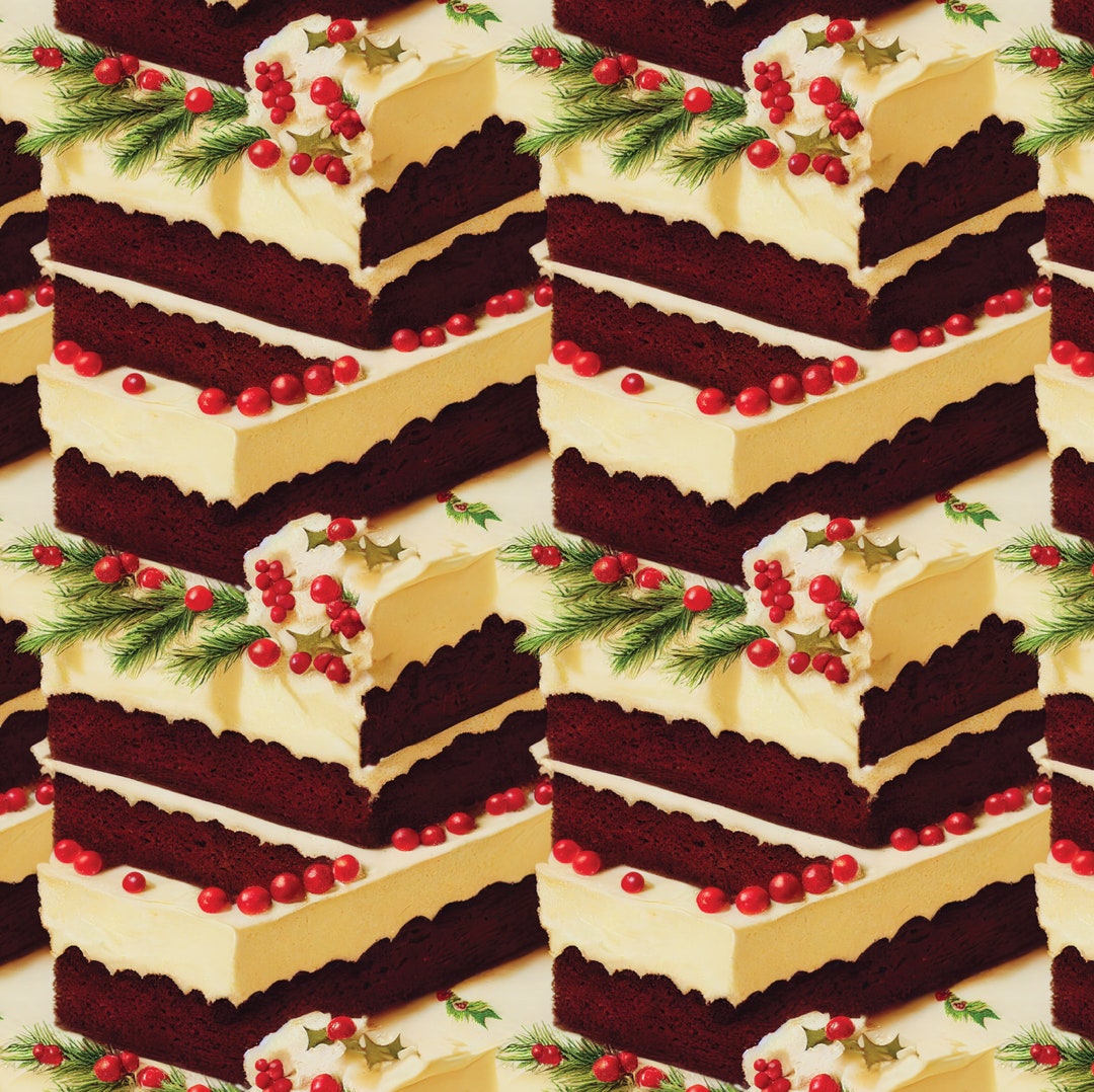 Christmas Cake Wrapping Paper - Etsy