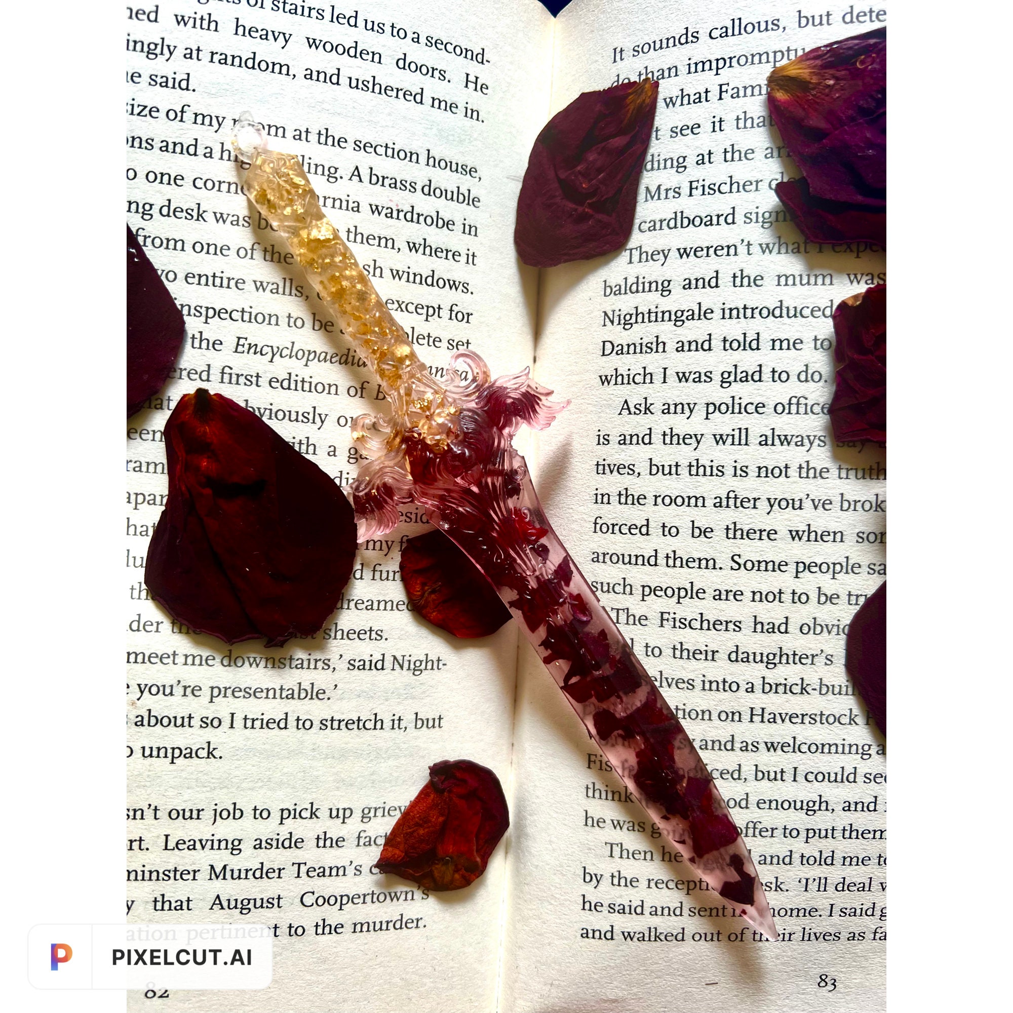 ROSE DAGGER BOOKMARK - Etsy UK