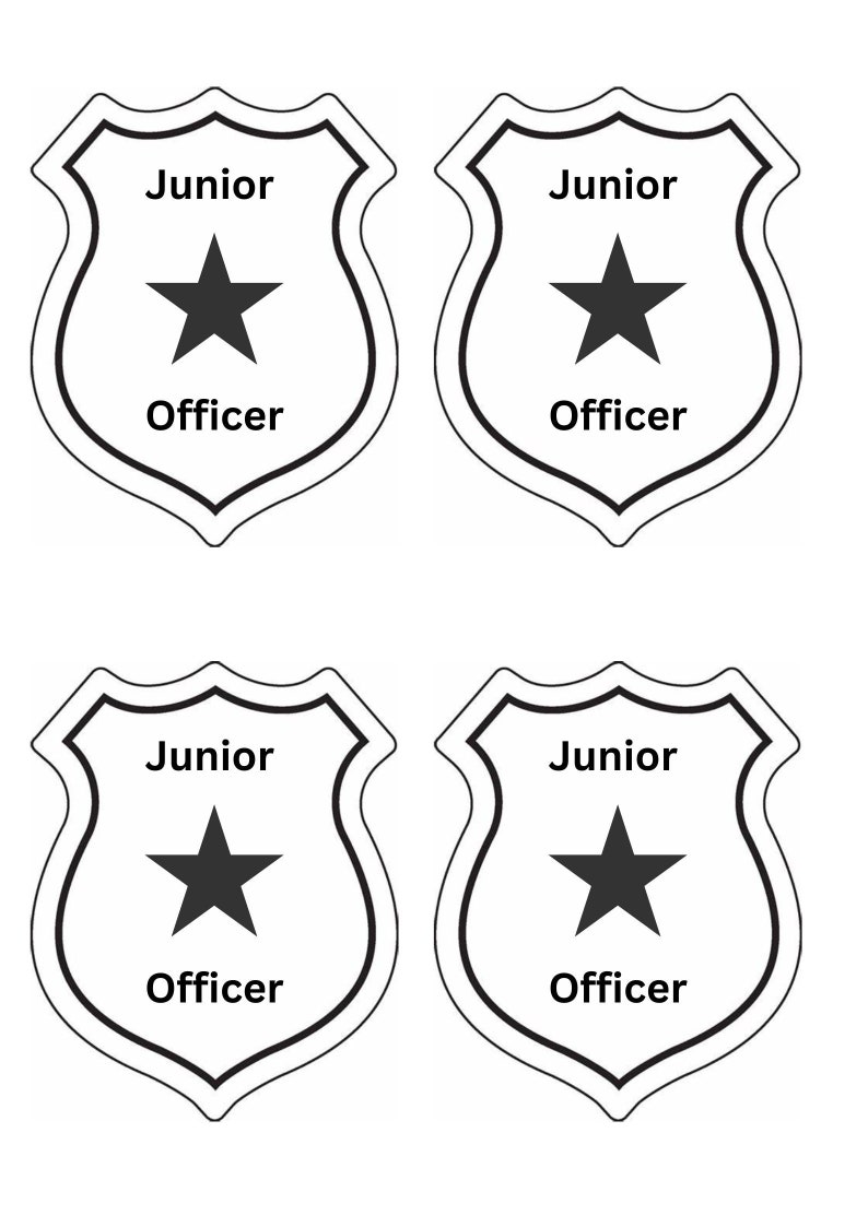 Junior Officer Printable Activities - Etsy