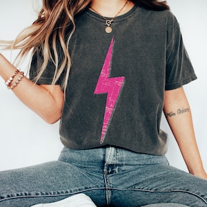 Lightning Bolt T Shirt, Women Shirt, Graphic Shirt, Tshirt, Comfort ...
