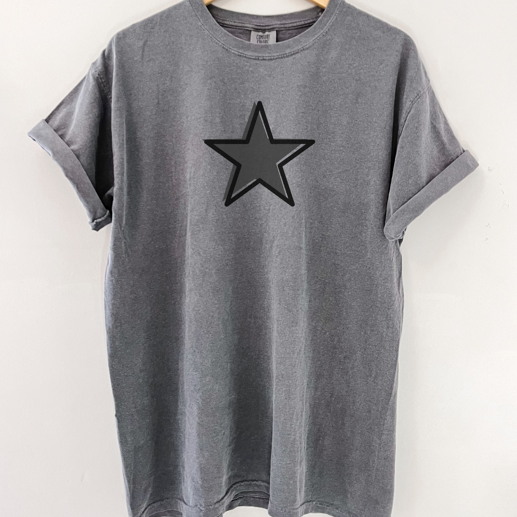Star Shirt Y2k Baggy Tee Alt Clothing Y2k Grunge Black Star T-shirt Emo ...