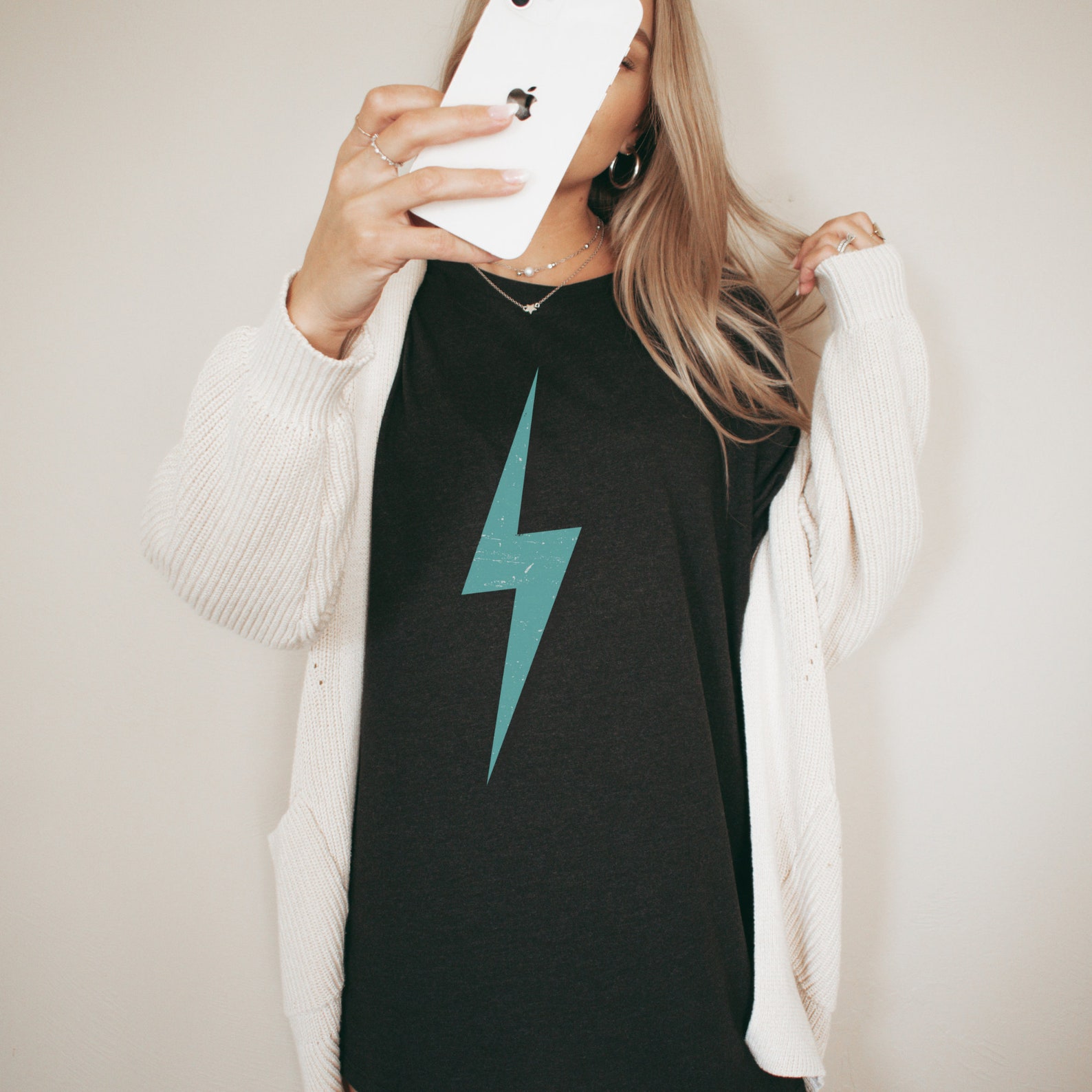 Lightning Bolt T-shirt, Comfort Colors Aesthetic Lightning Bolt Shirt ...