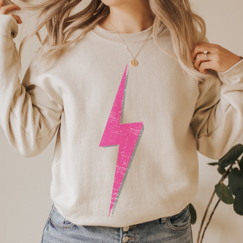 Lightning Bolt Sweatshirt Retro Style Sweatshirt Bolt Shirt - Etsy