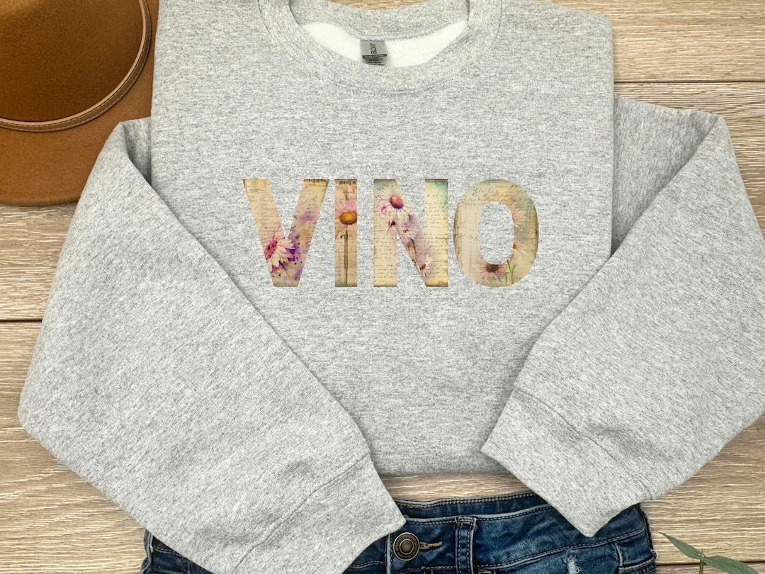 VINO Sweatshirt: Wine Lover Gift, Wine Tasting Shirt - Etsy