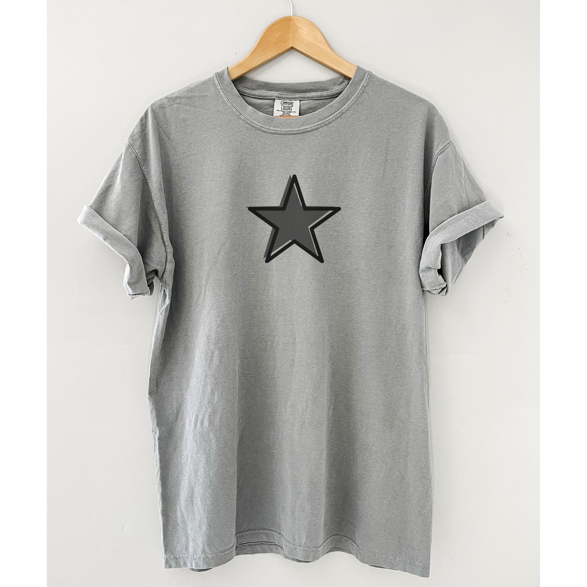 Star Shirt Y2k Baggy Tee Alt Clothing Y2k Grunge Black Star T-shirt Emo ...