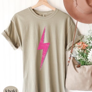 Lightning Bolt T Shirt, Women Shirt, Graphic Shirt, Tshirt, Comfort ...
