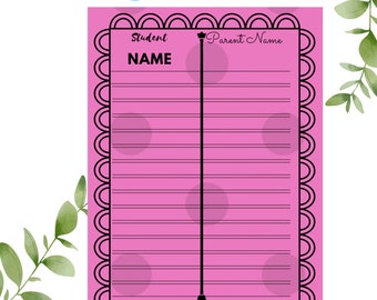 Printable School Student Sign in and Out Sheet, Instant Digital ...
