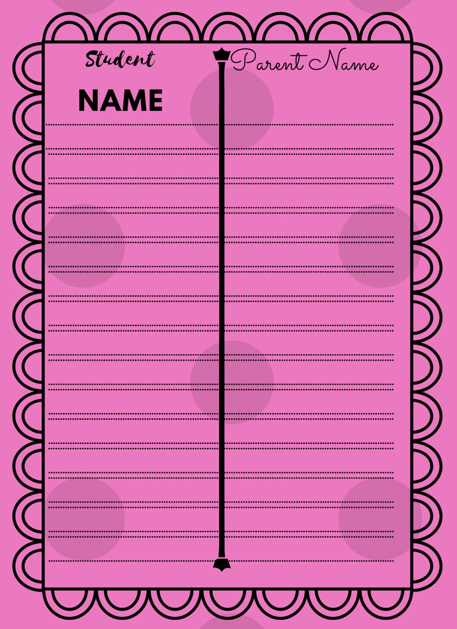 Back to School Night Parent Sign in Sheet - Etsy