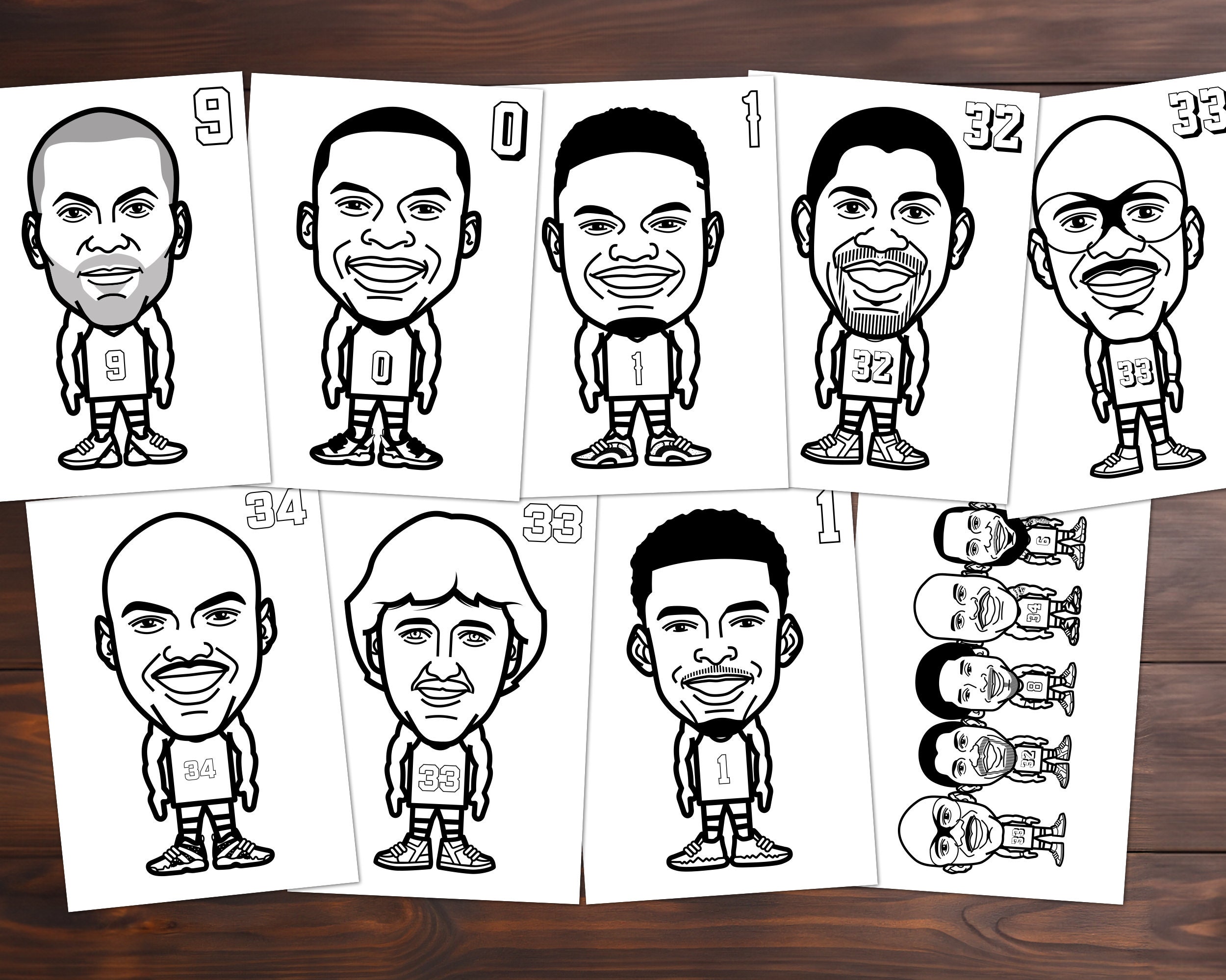 Hoops & Hues Basketball Coloring Book - Etsy