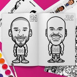 Hoops & Hues - Basketball Coloring Book - Etsy