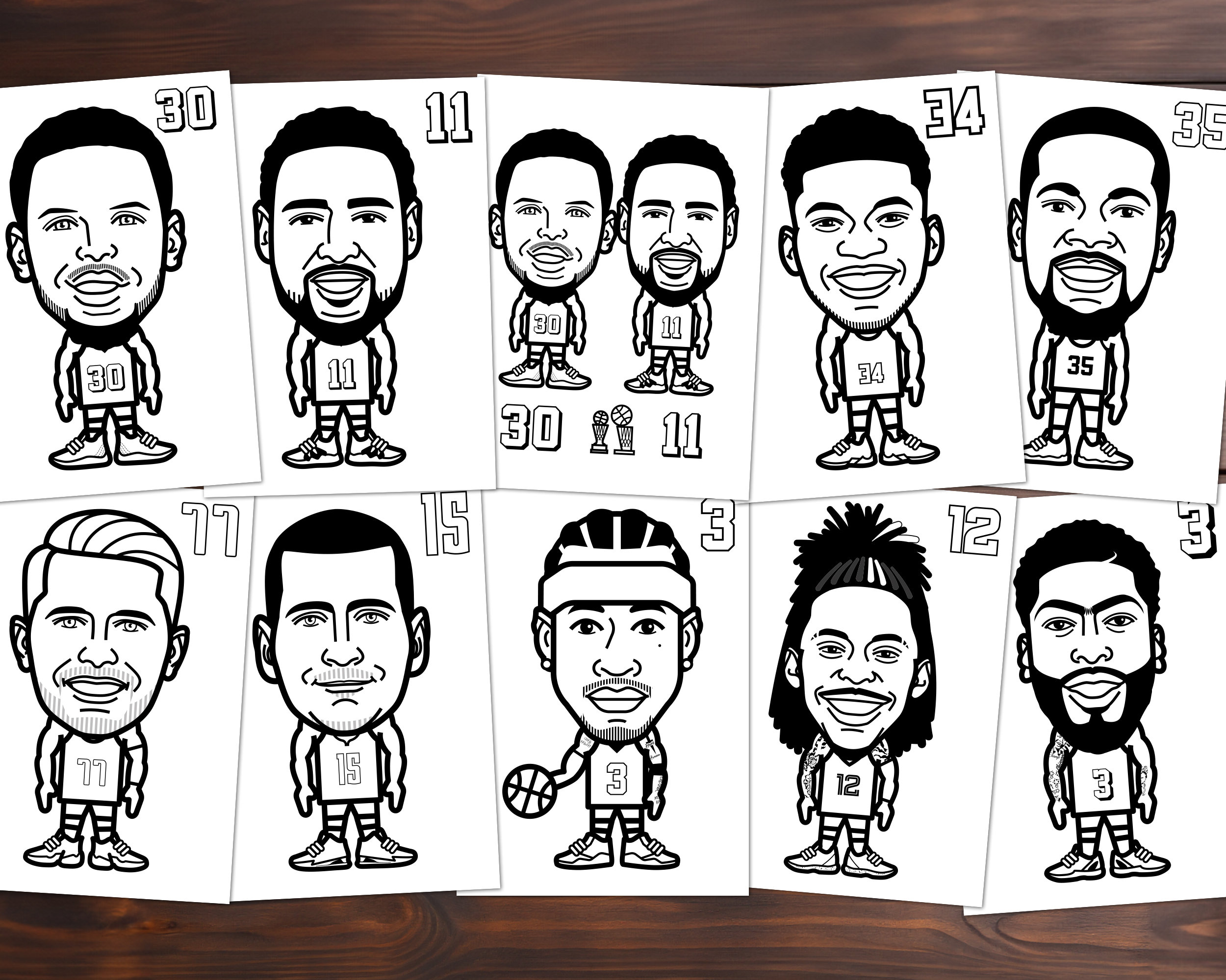 Hoops & Hues Basketball Coloring Book - Etsy