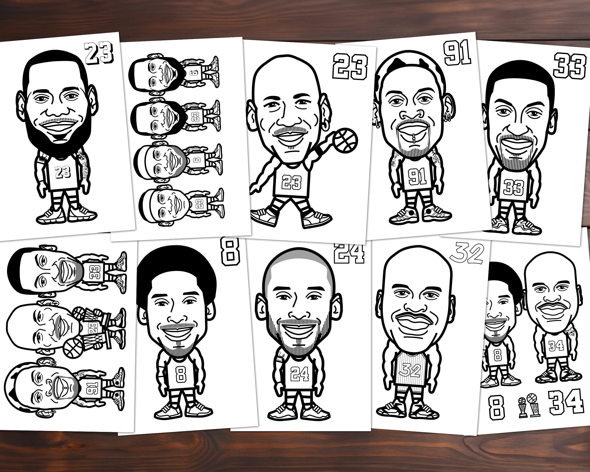 Hoops & Hues Basketball Coloring Book - Etsy