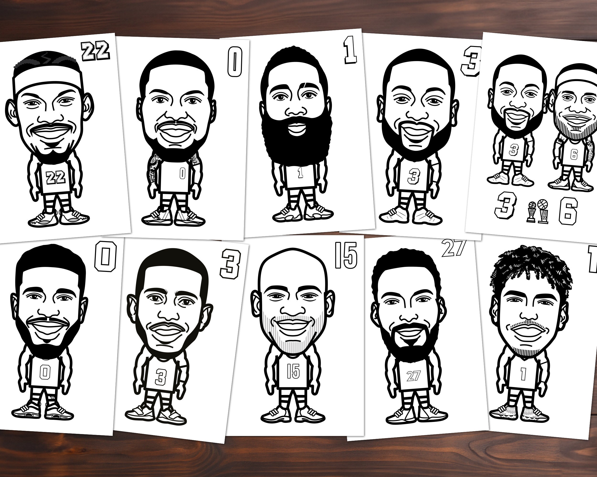 Hoops & Hues Basketball Coloring Book - Etsy