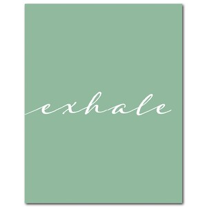 Inhale Exhale Wall Art, Set of 3 Unframed Art Prints on Canvas Style ...