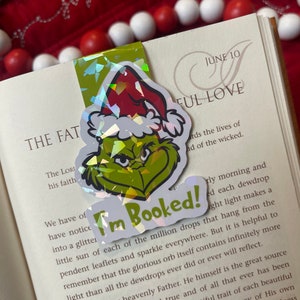 Christmas Bookmark, Grinch Magnetic Bookmark, Reading Accessory, Book ...