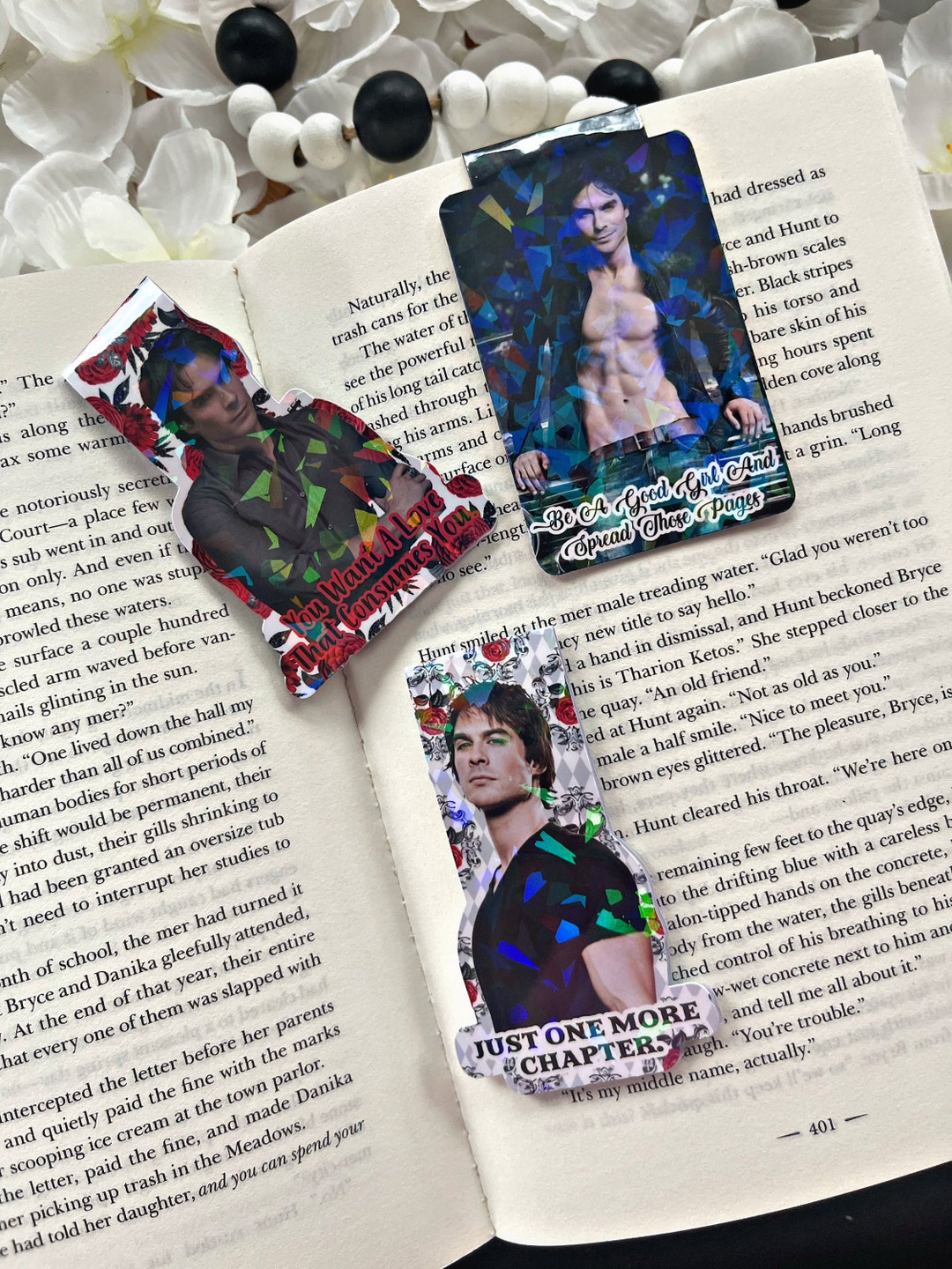 Damon Magnetic Bookmark, Vampire Diaries Bookmark, Reading Accessory ...