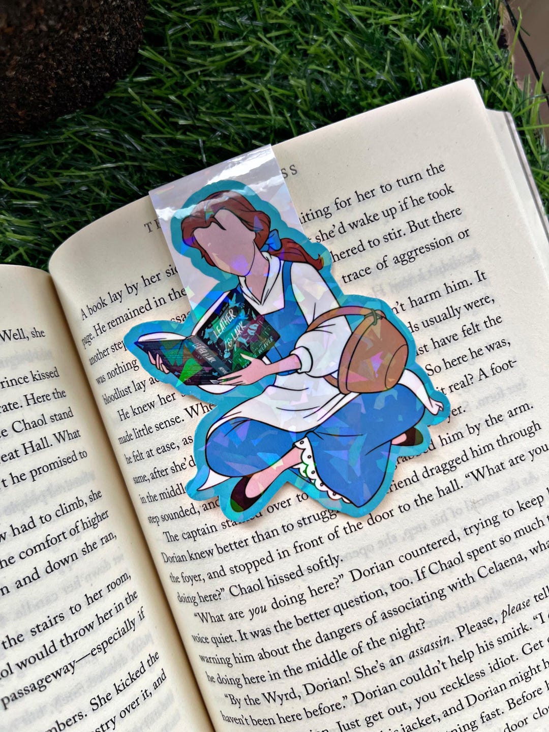 Belle Reading Themed Magnetic Bookmark, Leather and Lark Bookmark ...