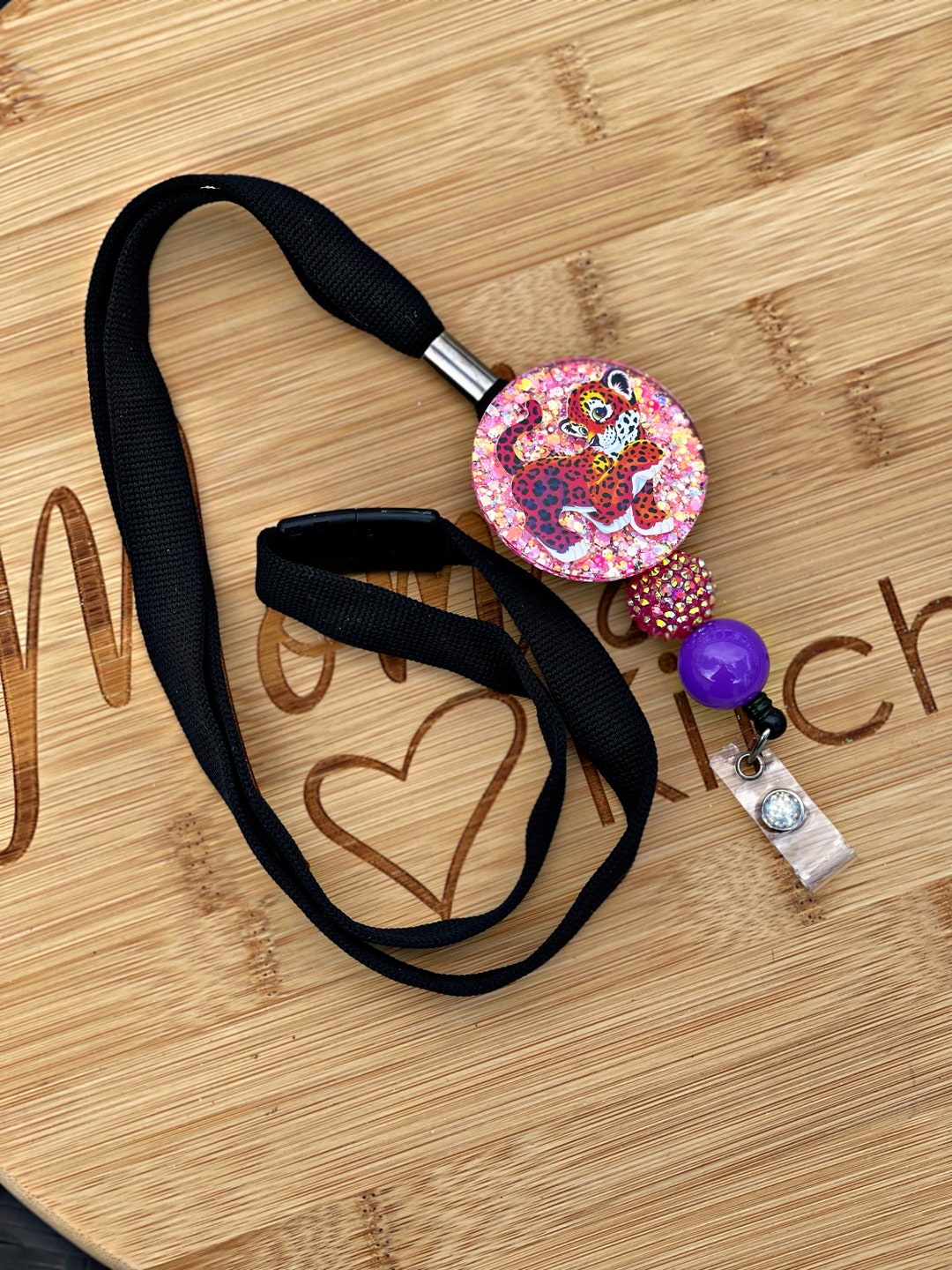 90s Nostalgia Retractable Lanyard- Leopard Lanyard- Teacher Gift- LF ...