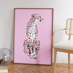 Cheetah Cats Animal Modern Boho Art-preppy Room Decor-cheetah Print ...