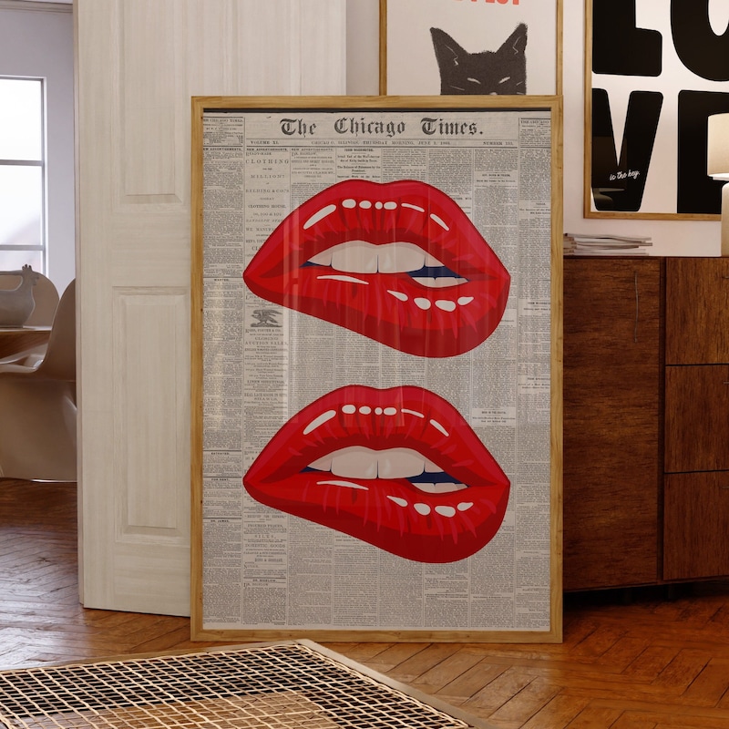 Lips Poster - Etsy