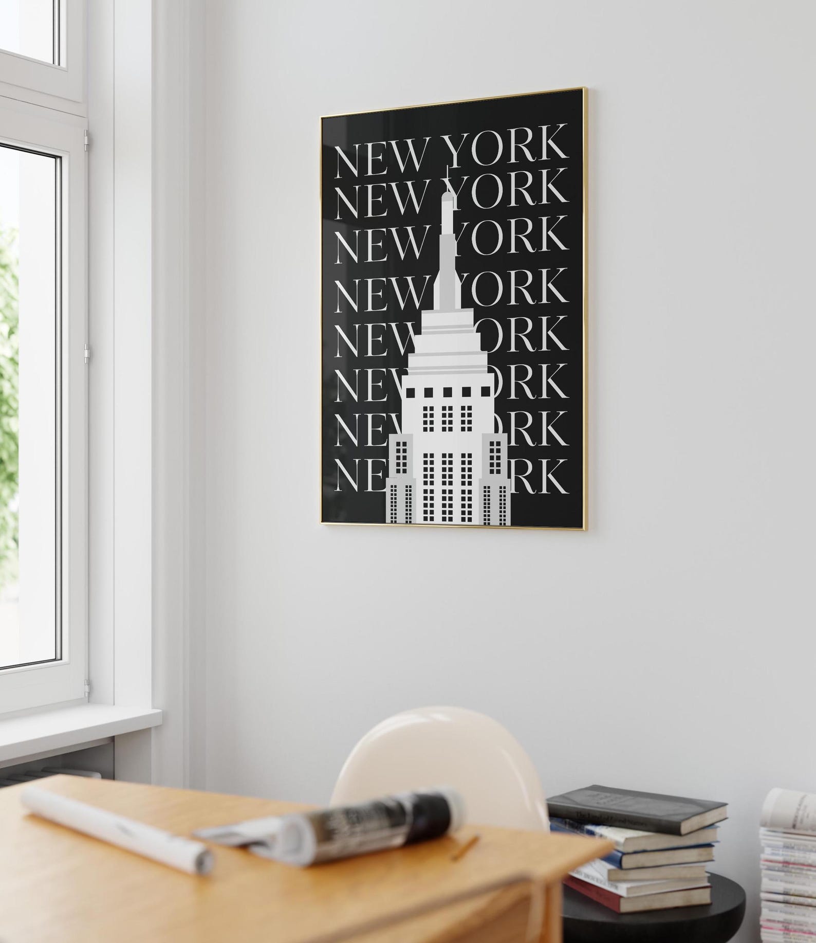 New York City Travel Print-cute Trendy Wall Art-nyc Travel Exhibition ...