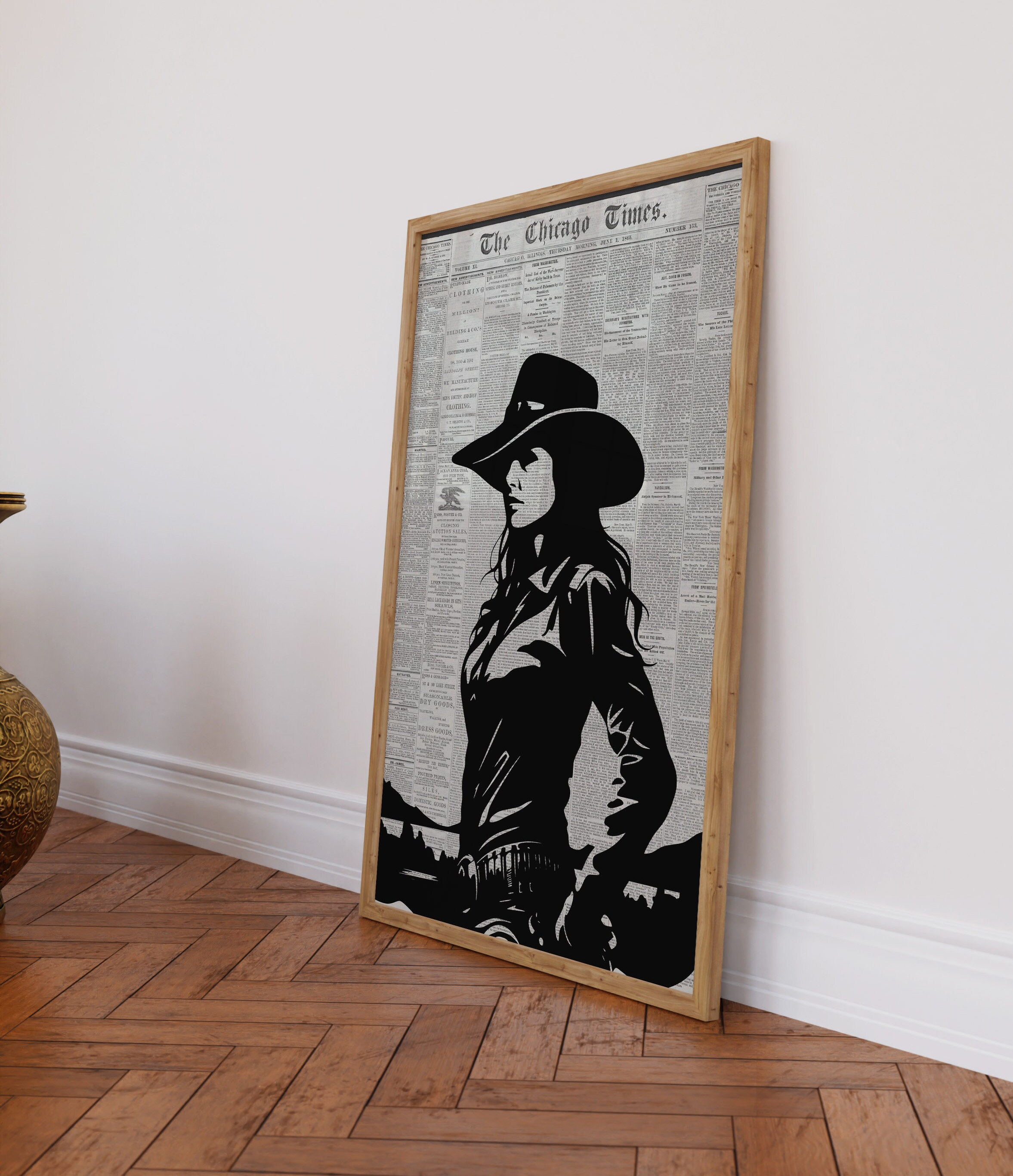 Cowgirl Art-western Art Print-wild West Art-trendy Wall Art-trendy ...