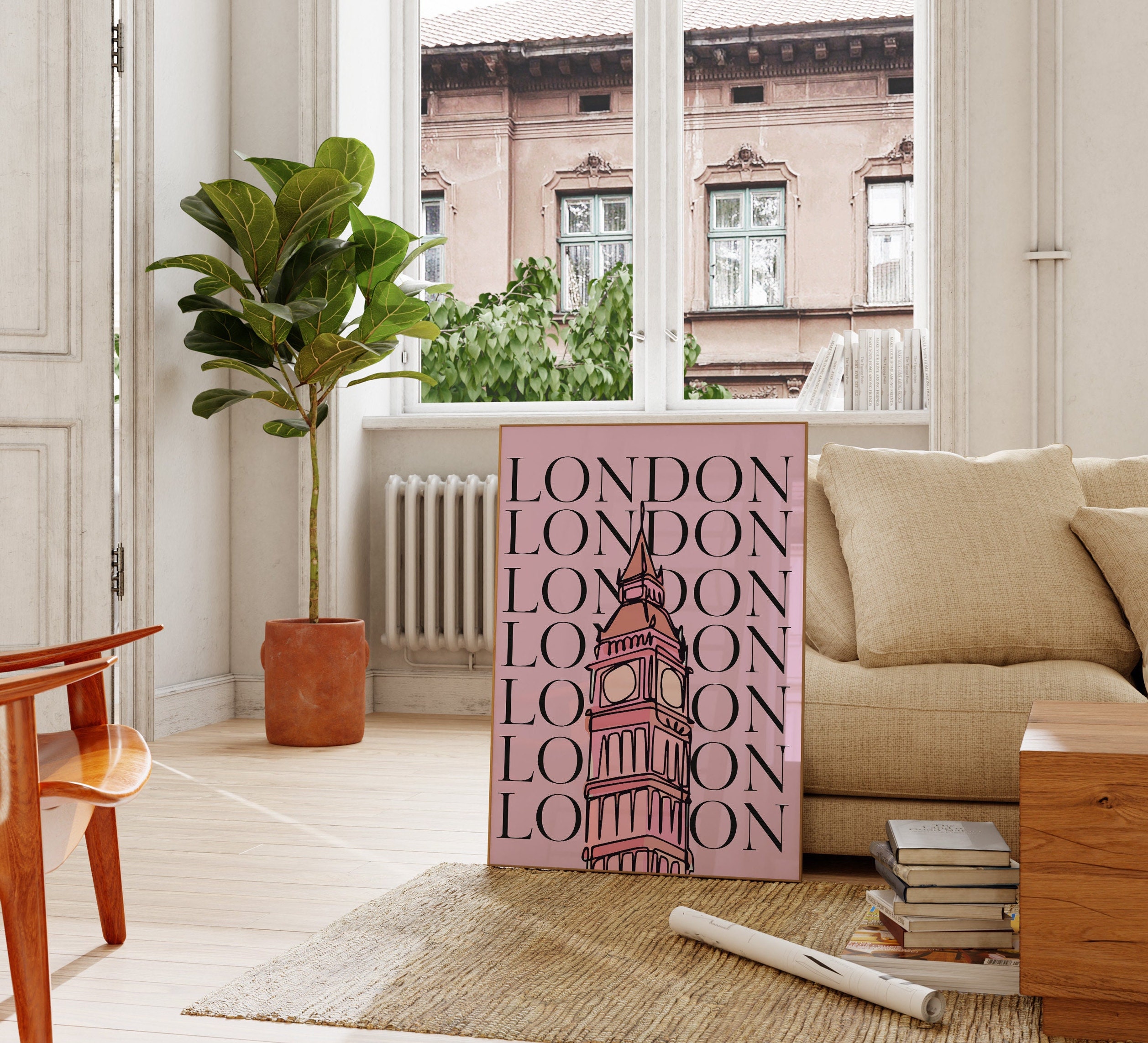 Set of 5 Preppy Travel Print-new York City Travel Print-london Travel ...
